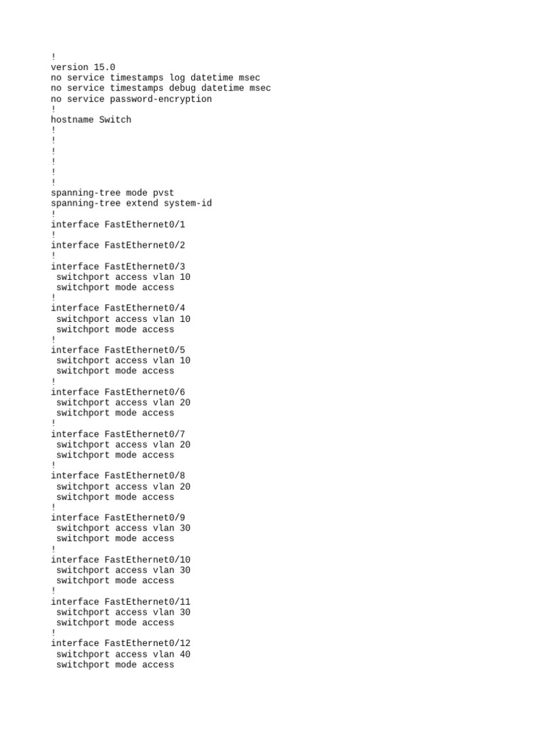 Switch9 Running Config | PDF