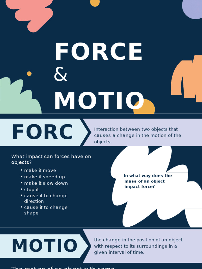 Phy Force and Motion | PDF | Force | Momentum