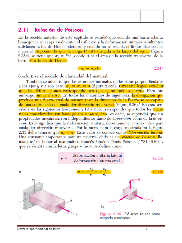 Relación de Poisson y Carga Multiaxial | PDF