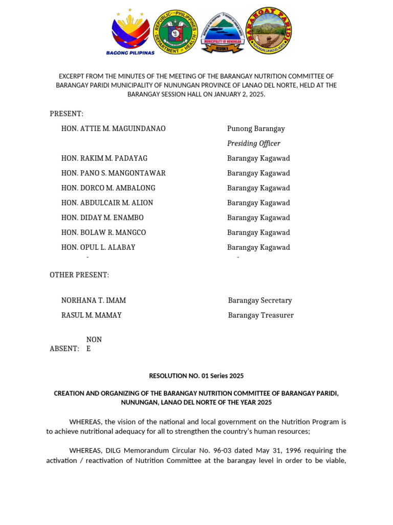 BNC Creation Resolution | PDF