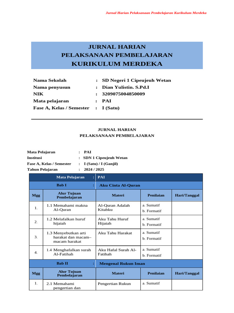790544413-JURNAL-MENGAJAR-PAI-1 (2) | PDF