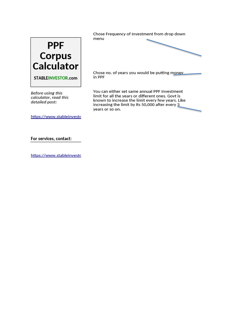 PPF Investment Calculator Excel Guide | PDF | Economies | Money