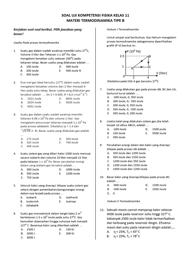 Soal Termodinamika | PDF