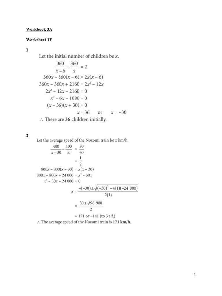 WB 3A WS 1F Ans | PDF
