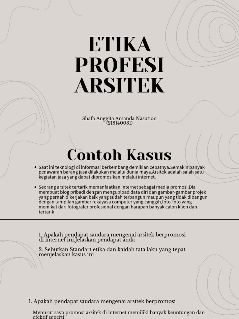 Etika Profesi Arsitek | PDF