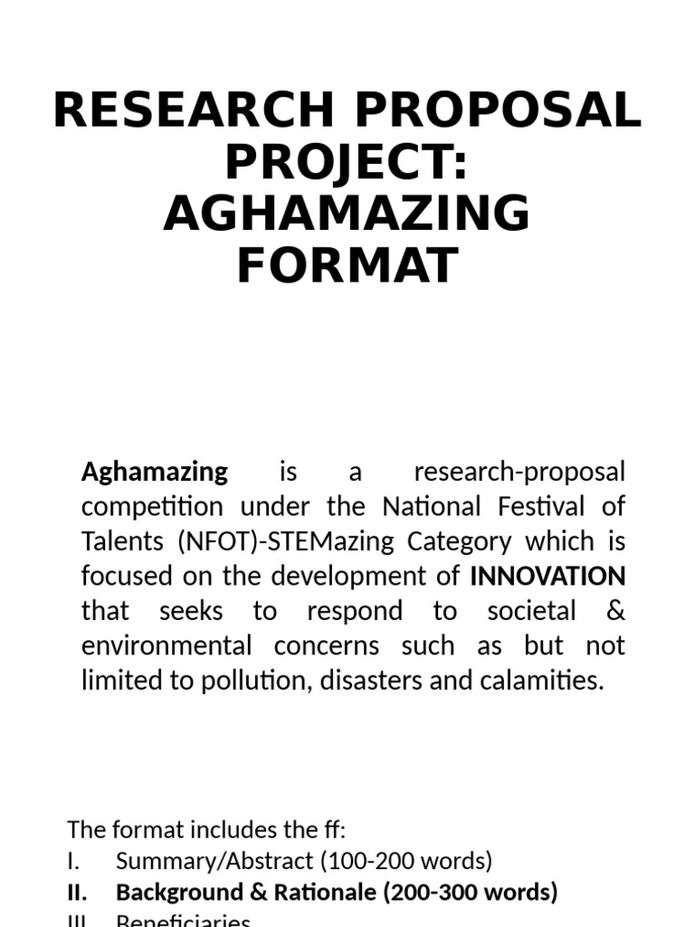 RESEARCH PROPOSAL PROJECT | PDF | Innovation