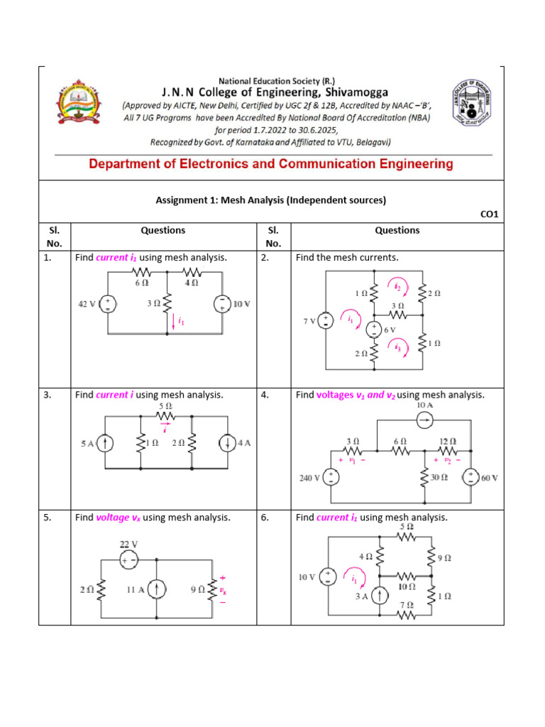 Circuits Assignment | PDF
