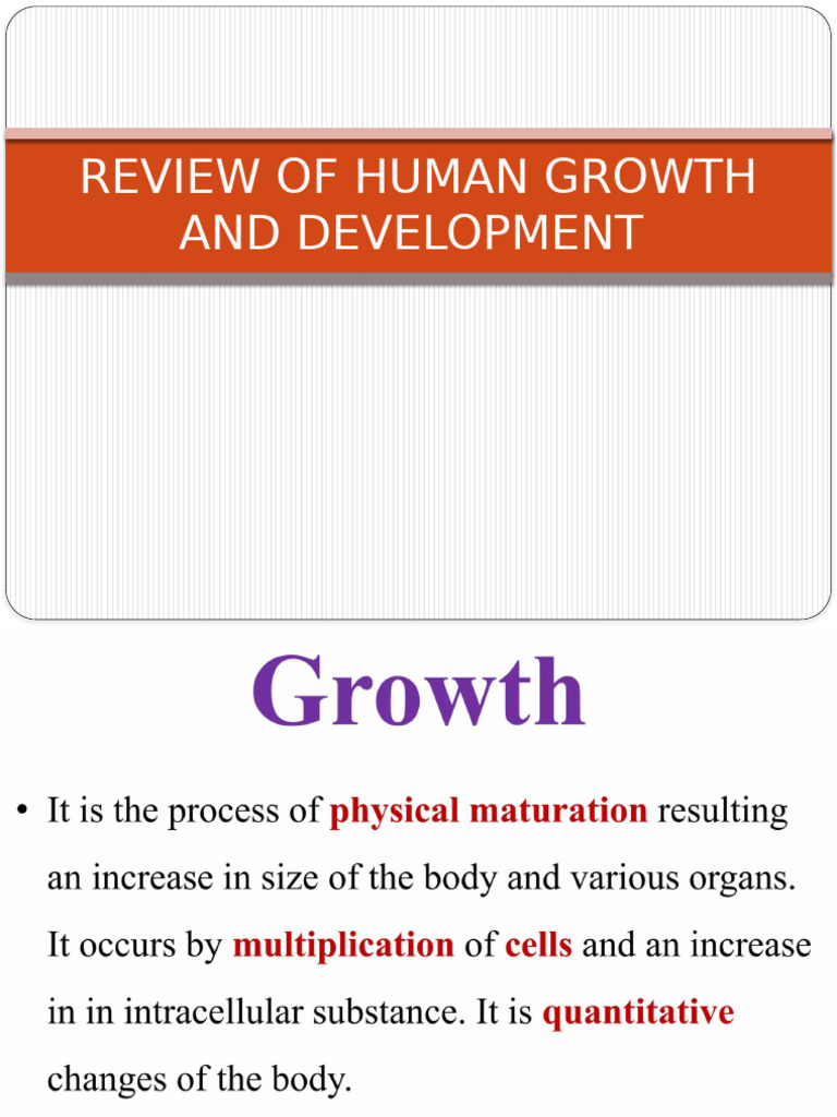 Review of Human Growth and Development | PDF
