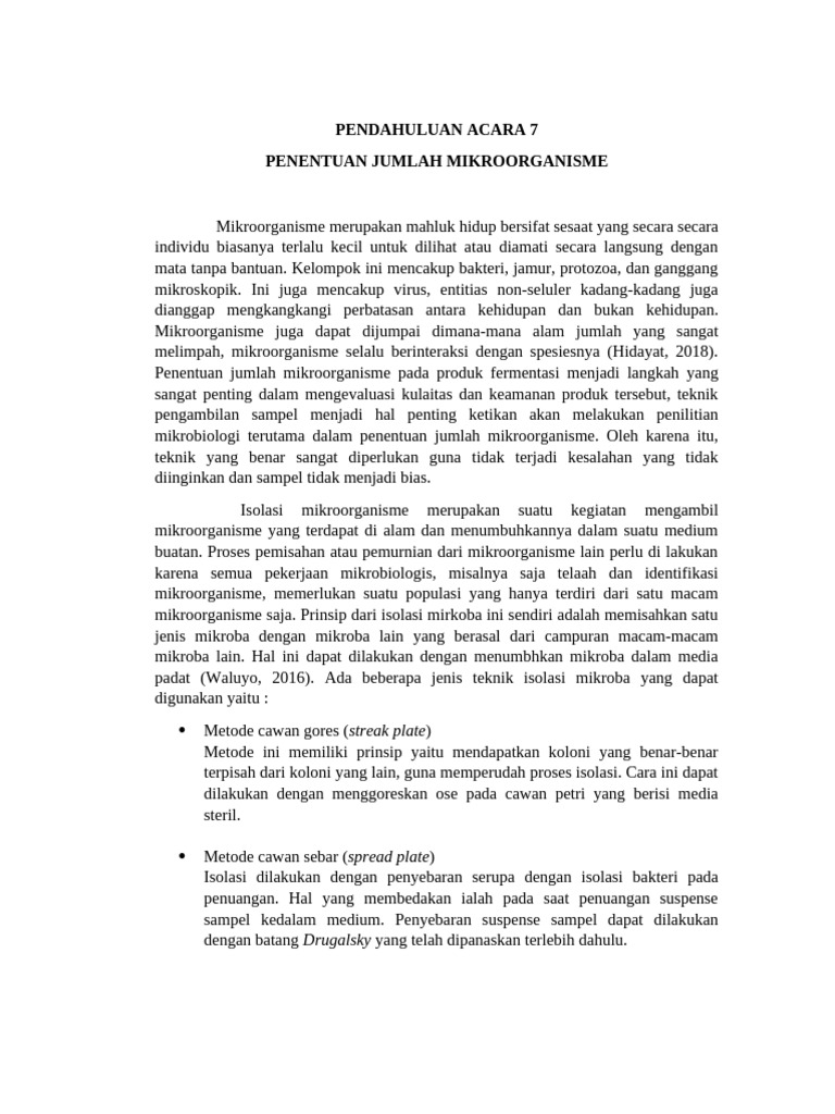 Pendahluan Acara 7 | PDF