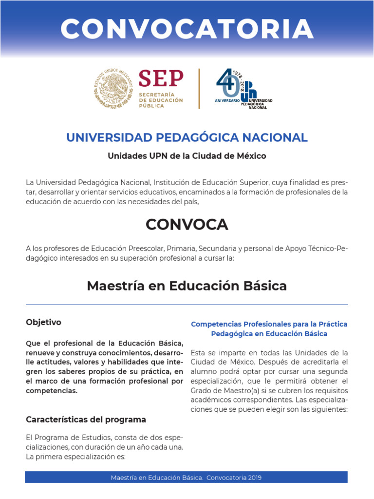 Convo MEB 27 de Mayo 2019 | PDF | Aprendizaje | Etapas educativas
