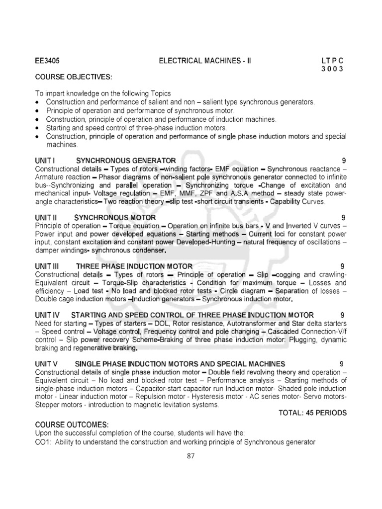 EM - II R2021 Syllabus | PDF