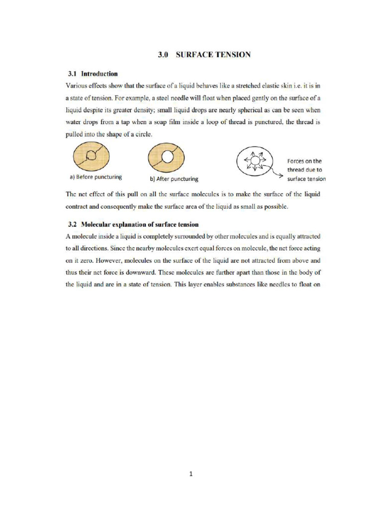 Surface Tension | PDF
