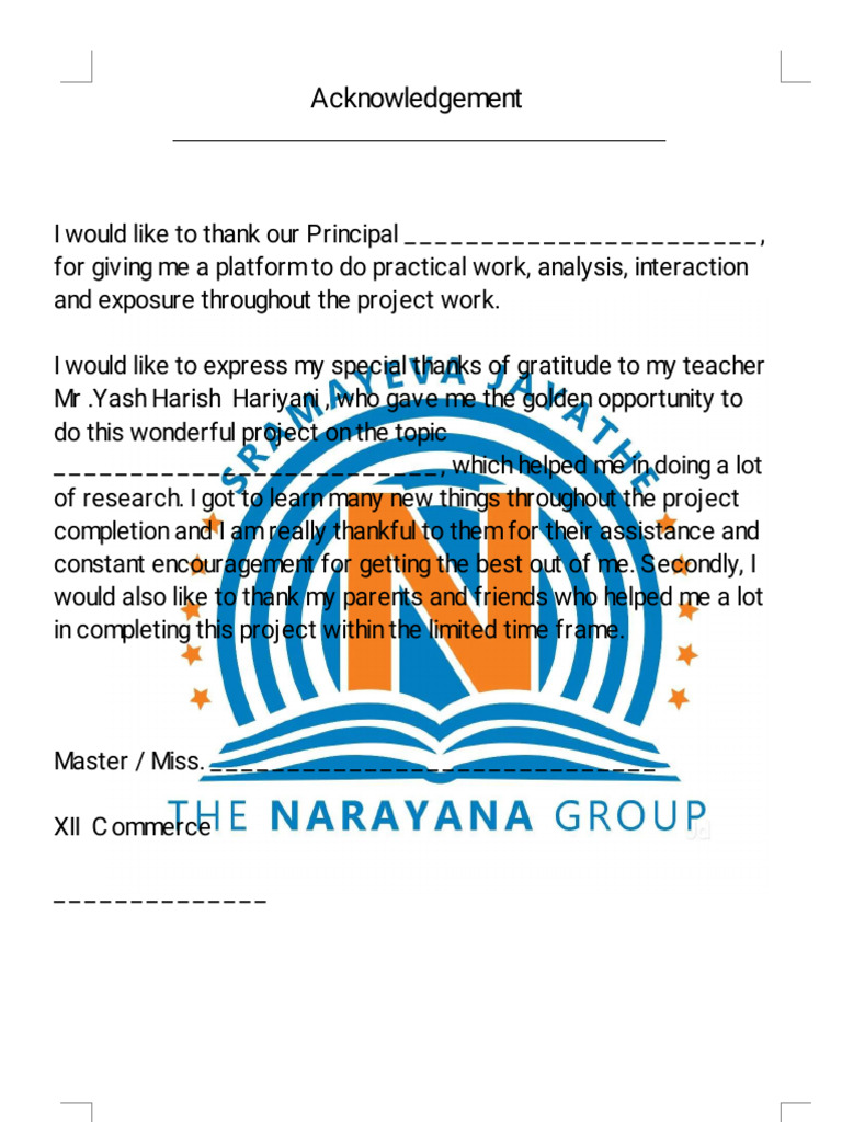 Acknowledgement | PDF