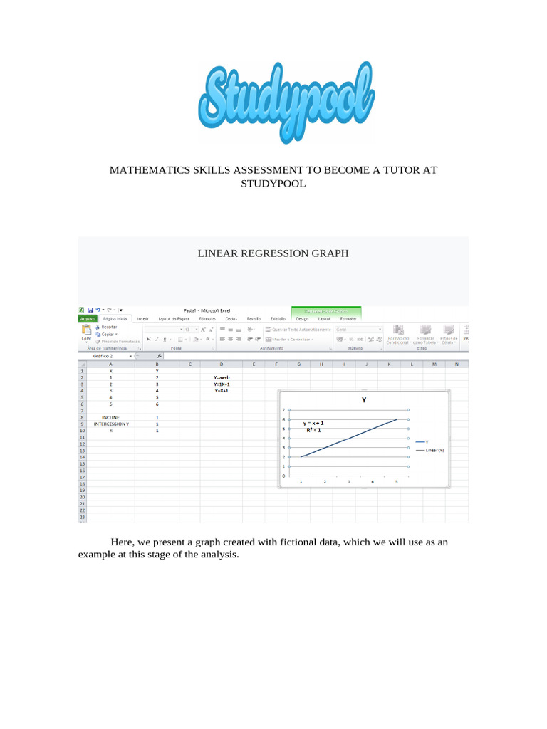Mathematics Skills Assessment To Become A Tutor at Studypool | PDF