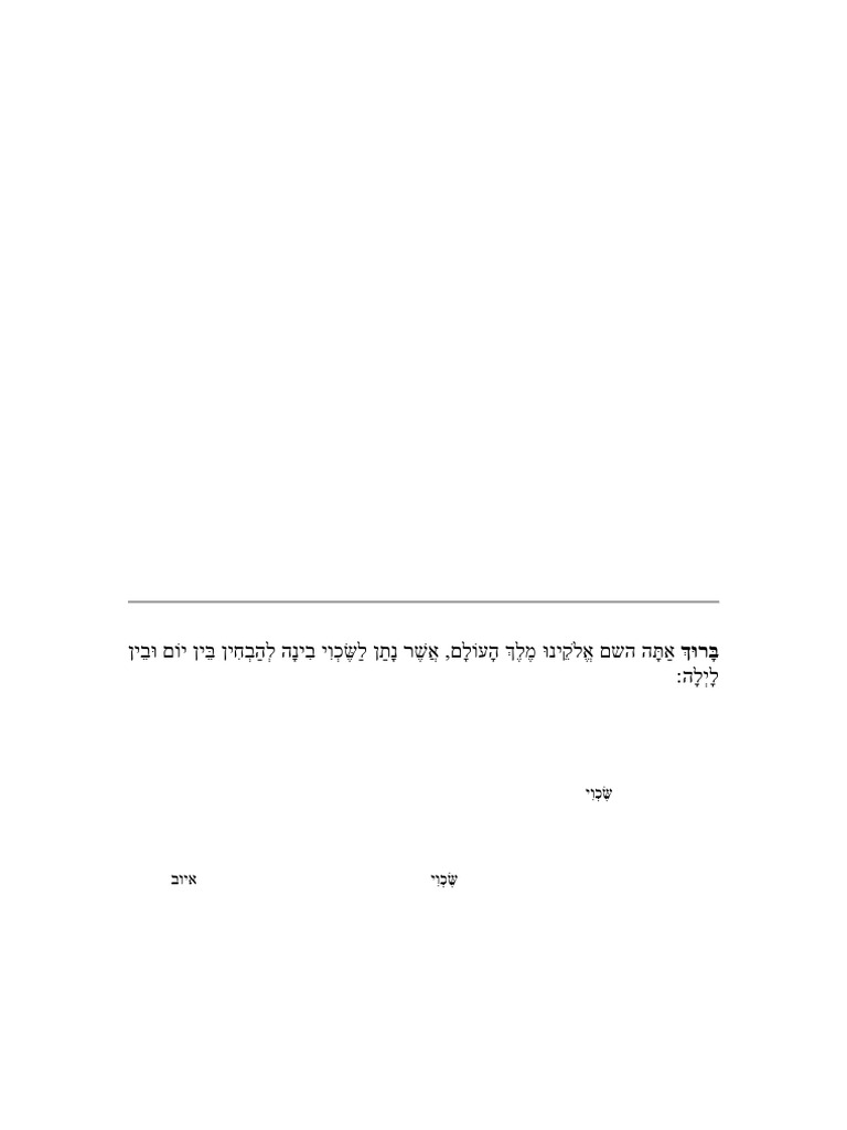 Birkot Hashachar: Brachot Matinais e Significados | PDF | Judeus ...
