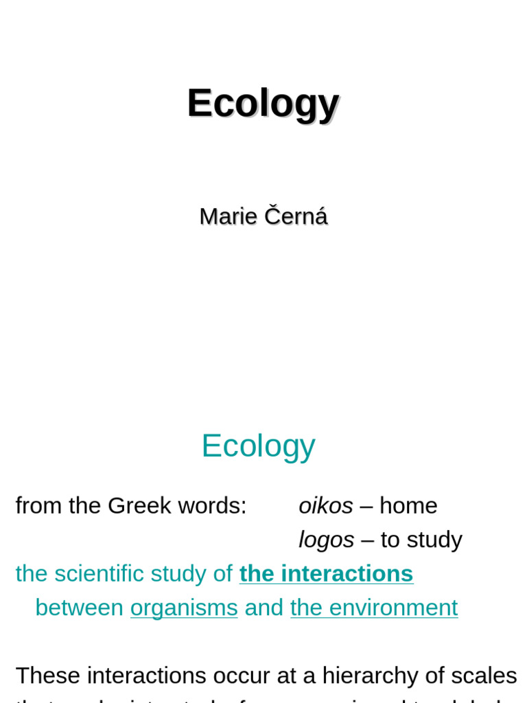 Understanding Ecosystem Ecology Basics | PDF