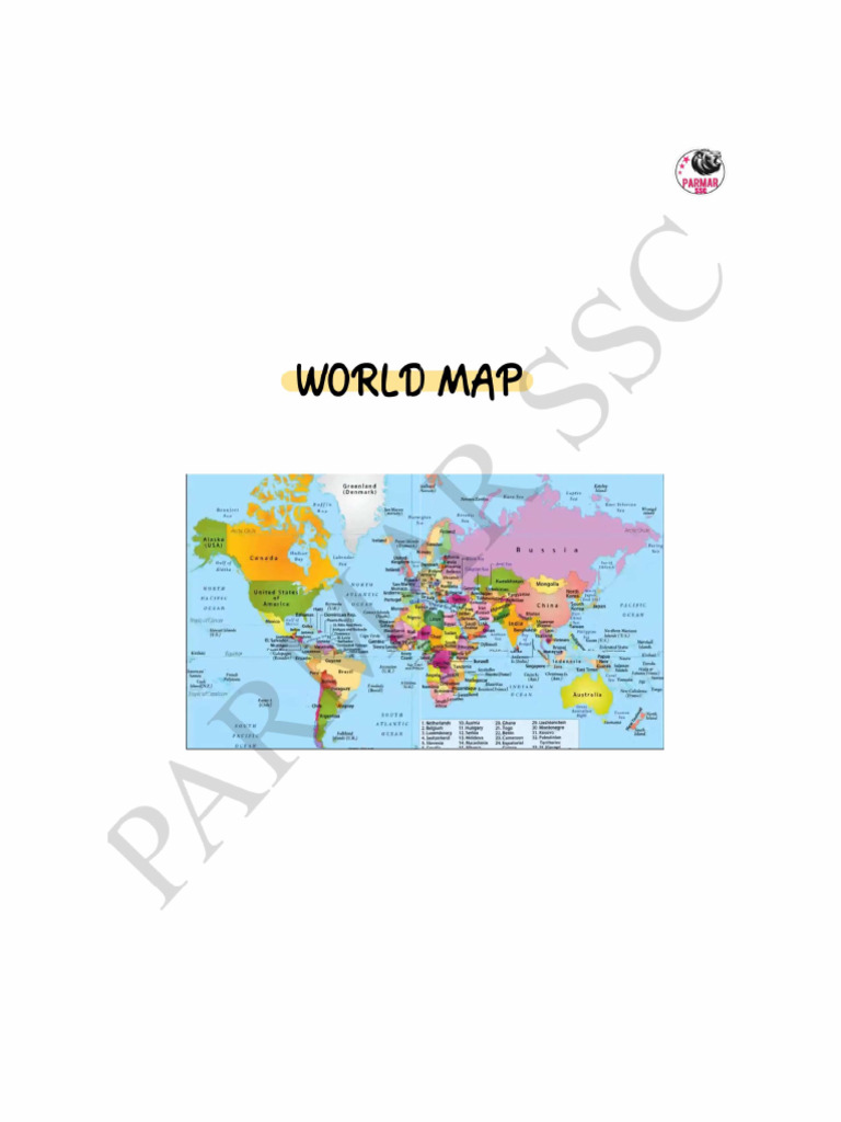 GEOGRAPHY LEC - 19 World Map English Notes | PDF