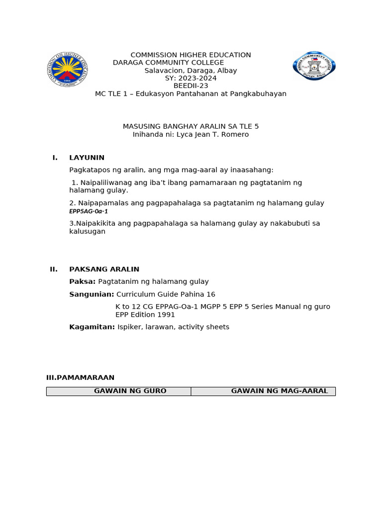 Masusing Banghay Aralin Sa Filipino 4 | PDF