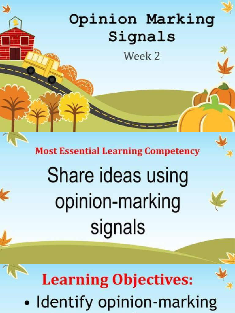 Opinion-Marking Signal 8 | PDF