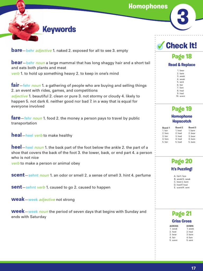 Worksheet Homophones Grade 3 | PDF | Odor
