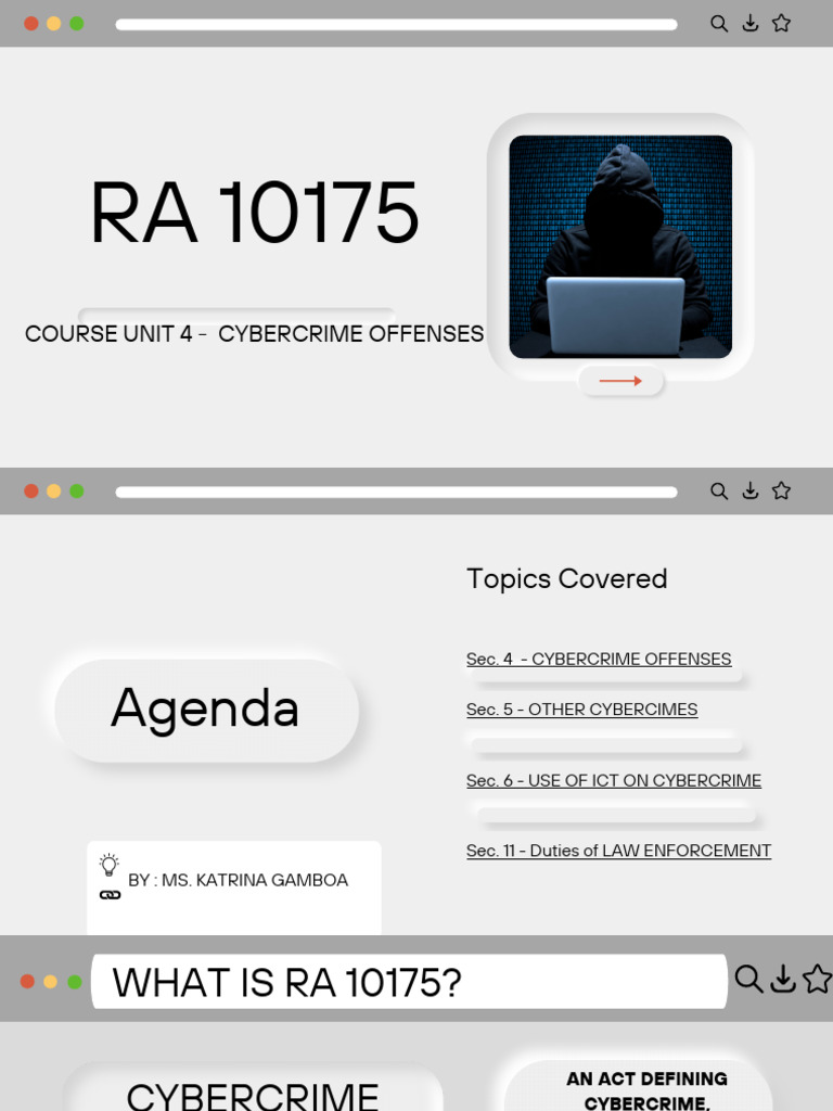 Overview of Cybercrime Offenses RA 10175 | PDF | Defamation | Common Law