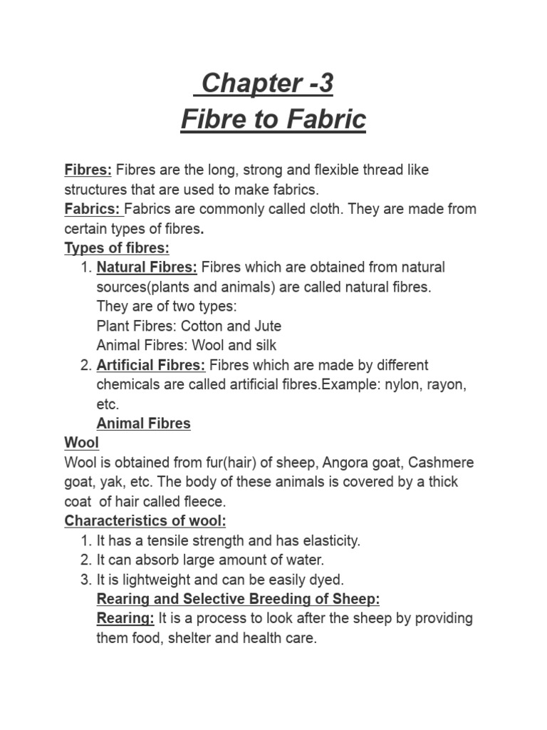 Natural Fibres: Cotton and Wool Overview | PDF | Wool | Silk