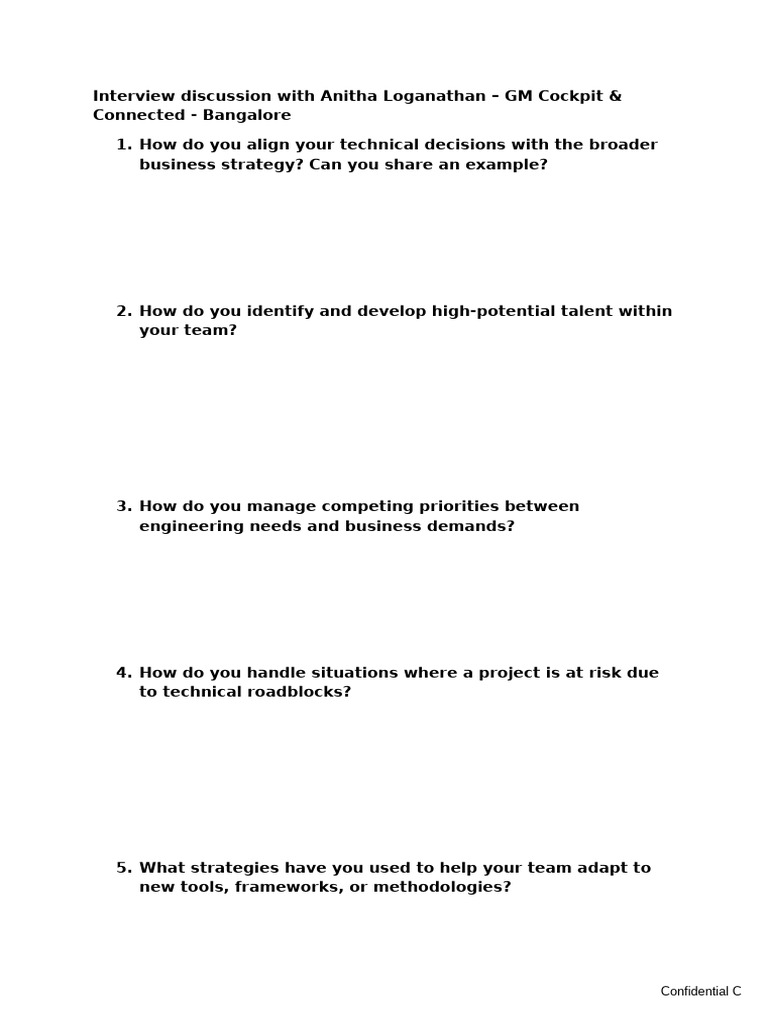 Interview Discussion - Anitha | PDF