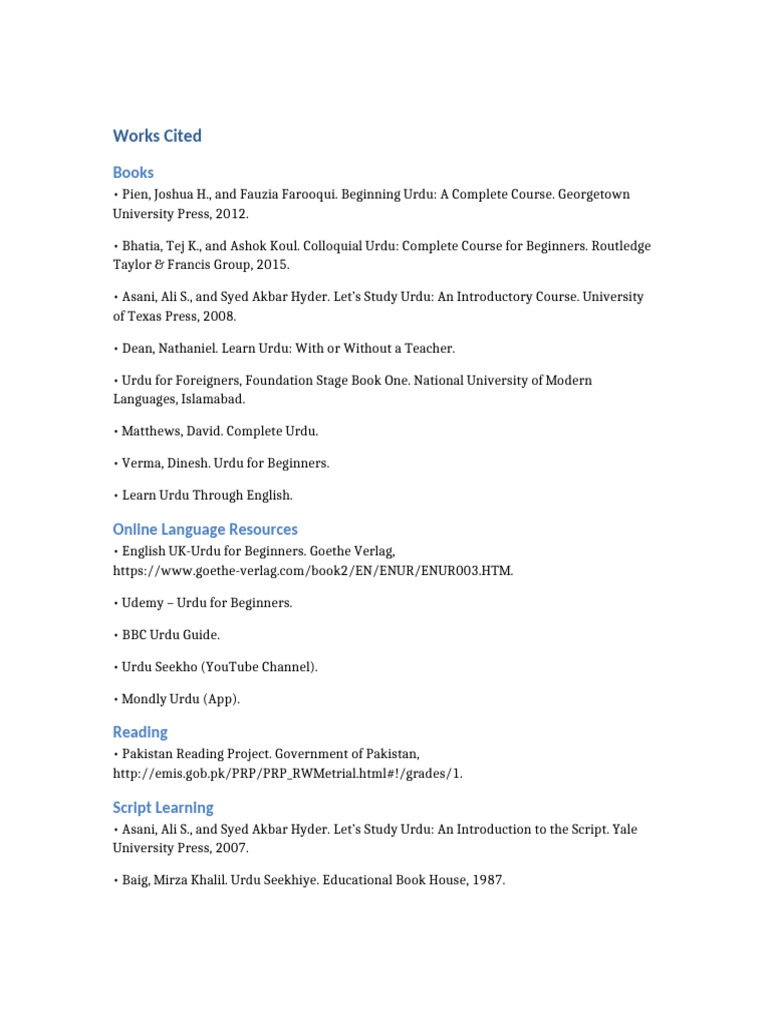 MLA Bibliography Simple Bullets | PDF