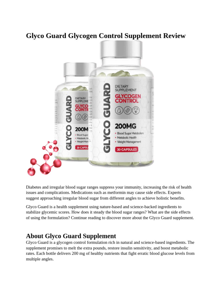 Glyco Guard Glycogen Control Supplement Review (1000 | PDF | Diabetes ...