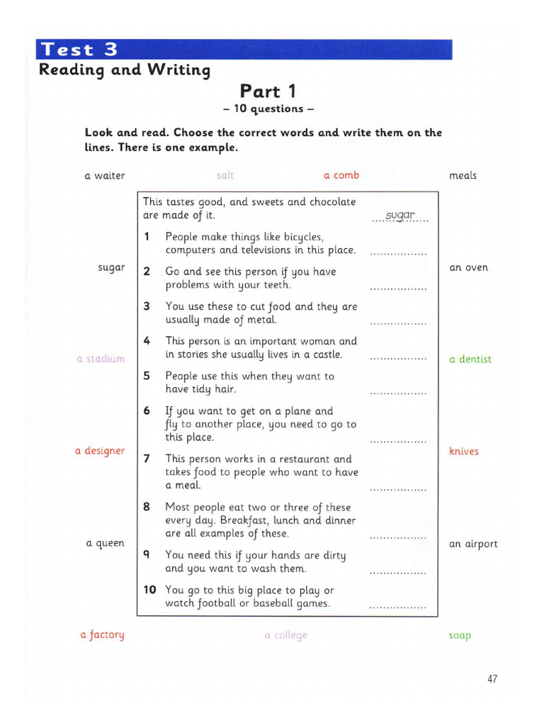 Test 3 Reading&writing | PDF