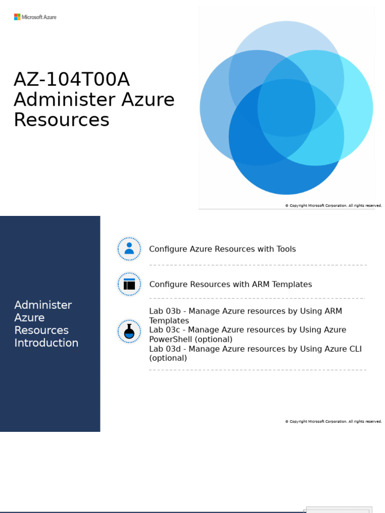 Az 104t00a Enu Powerpoint 03 | PDF | Parameter (Computer Programming) | Microsoft Azure