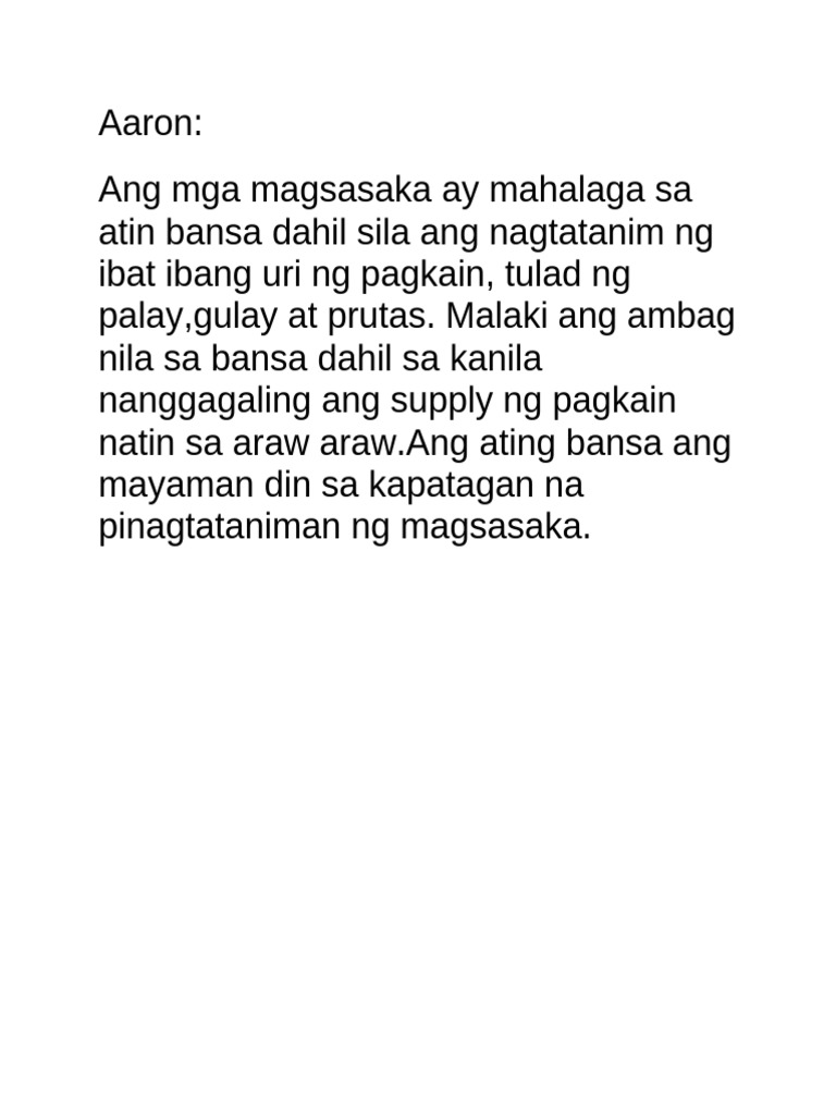 Report Sa Pagsasaka (6) | PDF