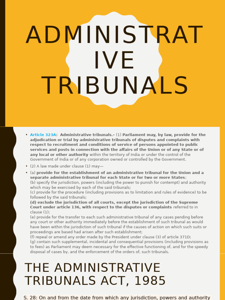 Administrative Tribunals | PDF | Jurisdiction | Tribunal
