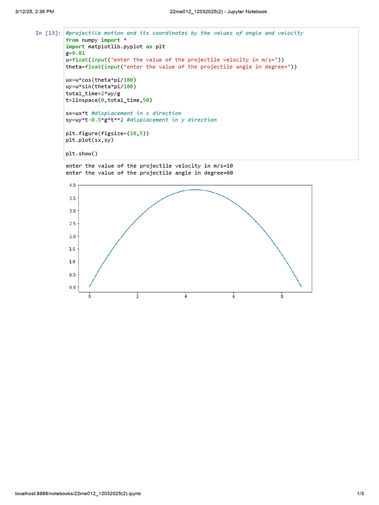 22me012 - 12032025 (2) - Jupyter Notebook | PDF | Physical Phenomena ...