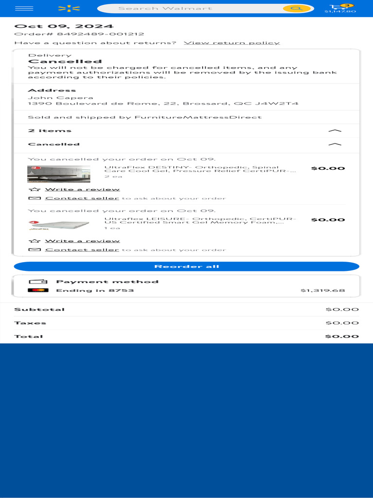 Order Cancellation Confirmation Details | PDF