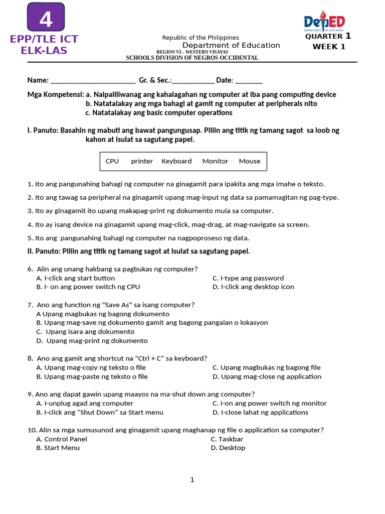 M. F. Nasayre - g4 Epp Ict - WK 1 | PDF