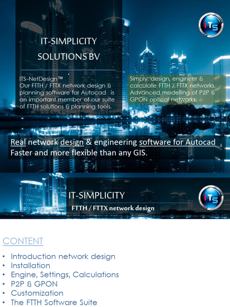 FTTH FTTX Network Design Software For Autocad | PDF | Fiber To The X ...
