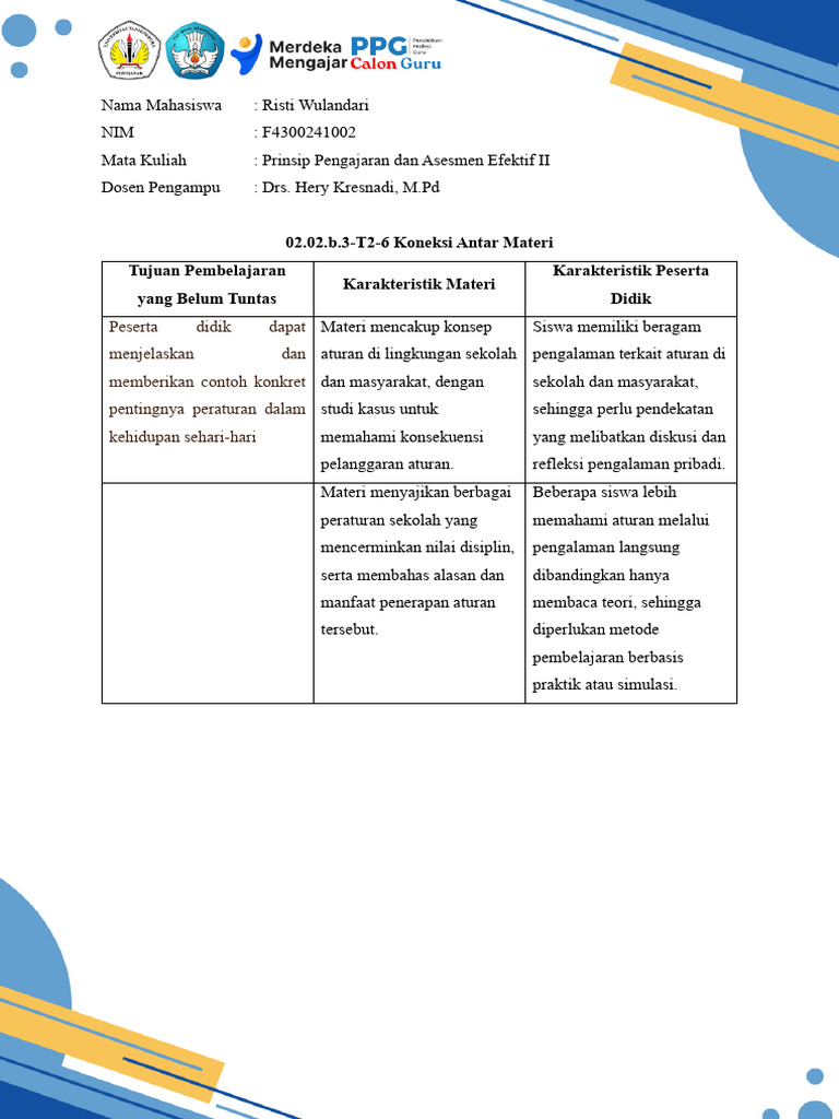 T2.6 Koneksi Antar Materi | PDF