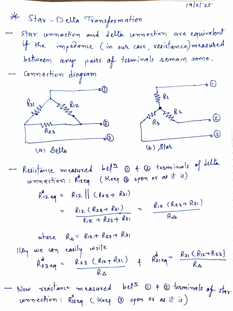 Star Delta Transformation | PDF
