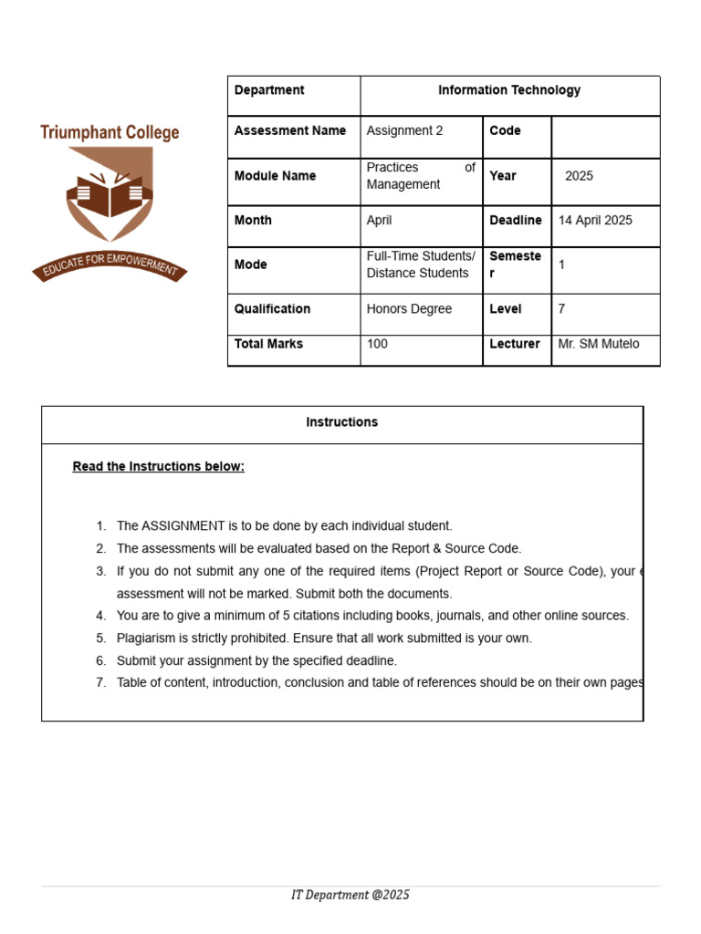 POM Assignment 2 Practice of Management | PDF | Social Psychology | Organizational Behavior