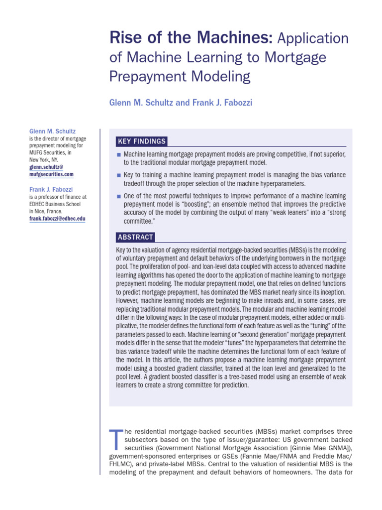 Rise of The Machines - Application of Machine Learning - Schultz ...