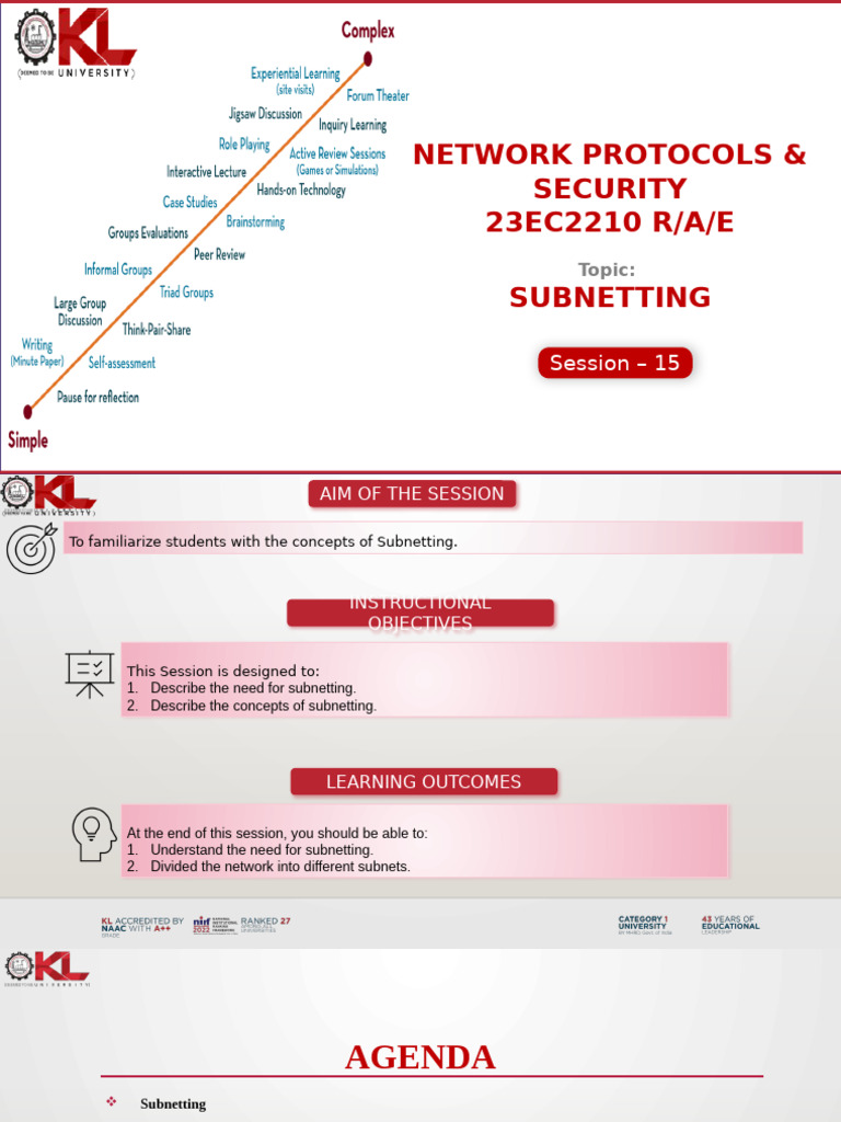 NPS-Session 15 Subnetting | PDF | Data Transmission | Internet Standards