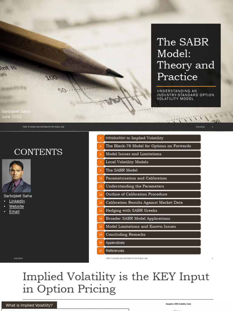 SABR Model From Basics To Advanced 1719082786 | PDF | Greeks (Finance) | Option (Finance)