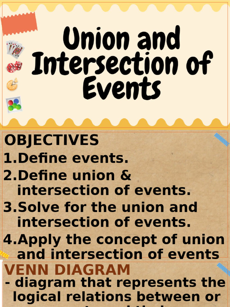 Understanding Union and Intersection of Events | PDF | Set (Mathematics ...