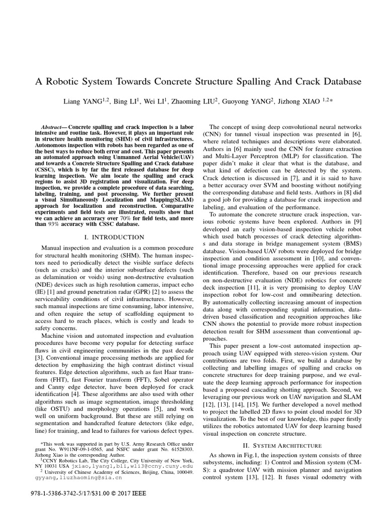 UAV-Based Concrete Crack Inspection System | PDF | Nondestructive ...