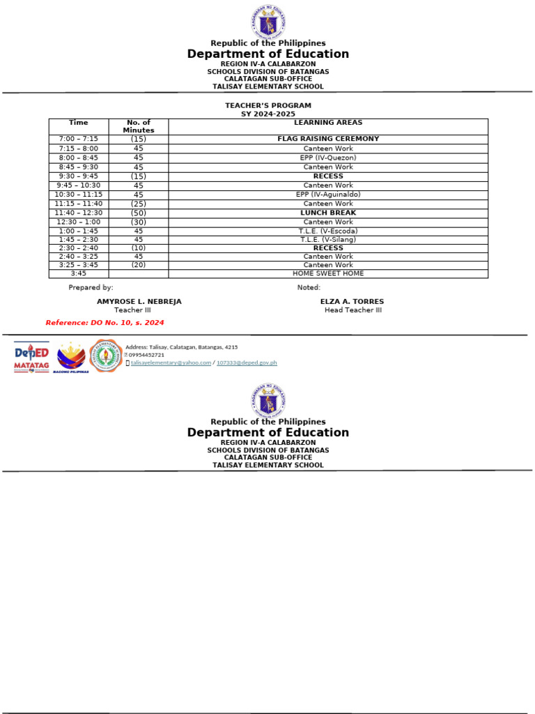 Amyrose L. Nebreja_Teachers Program_S.Y. 2024-2025 -EDITED - As of October 2024 (1) | PDF ...