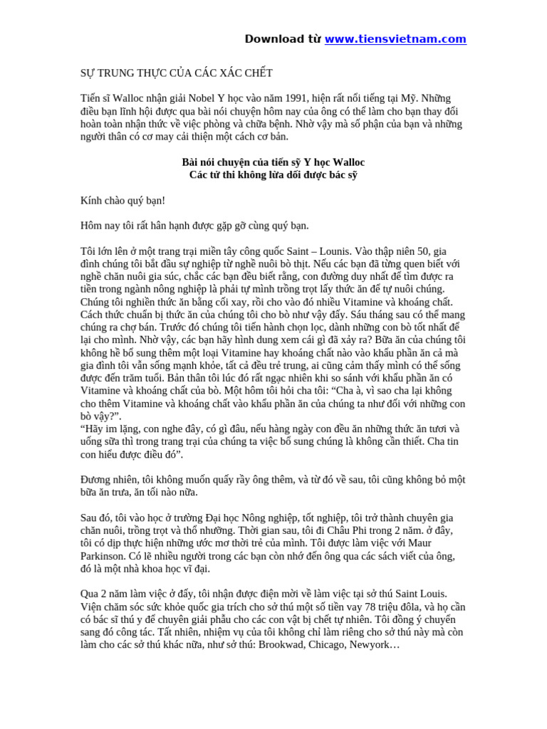 Sự Trung Thực Của Các Xác Chết | PDF