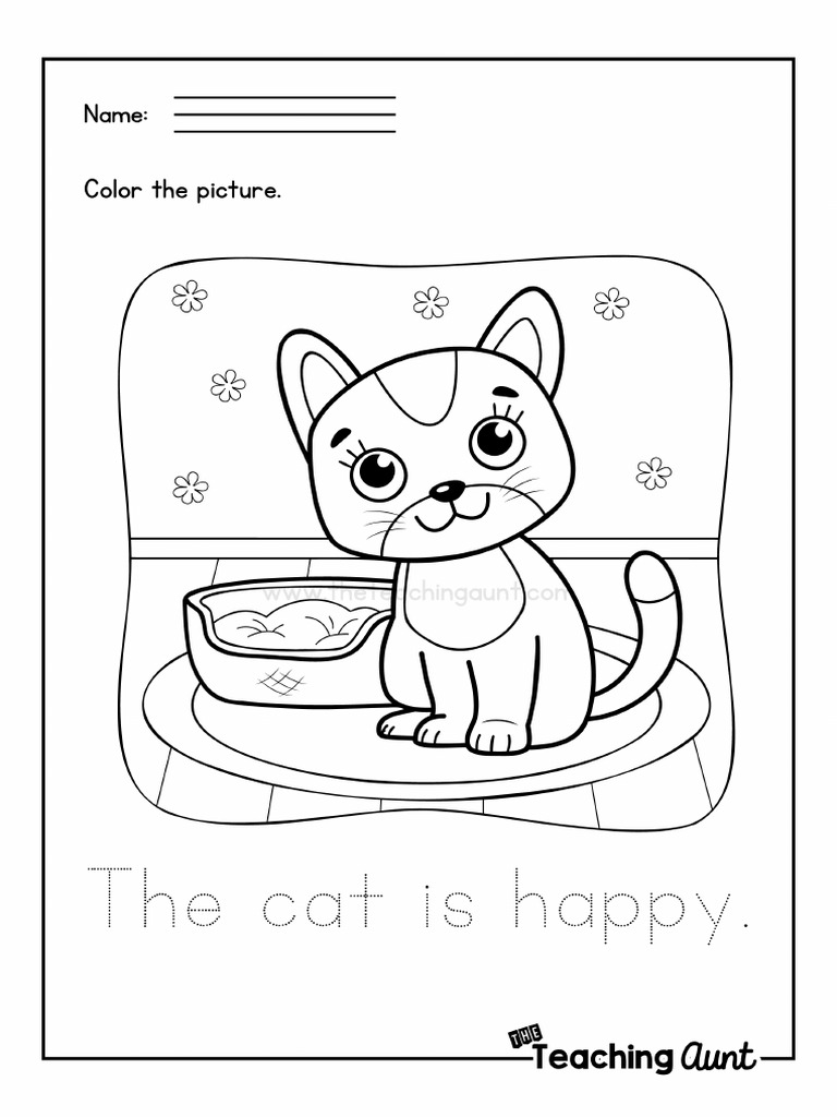 Pets Coloring Pages Cat | PDF
