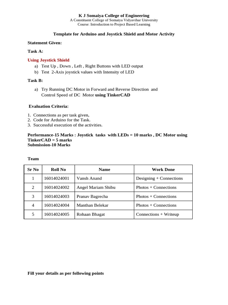 Template For Activity 6 (Joystik Shield) | PDF | Programming Paradigms | Software Engineering