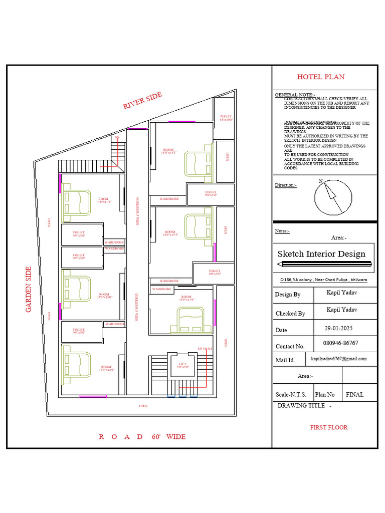 Chitrkut Hotel First Floor Plan | PDF